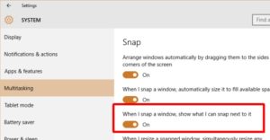 How To Turn Off Snap Suggestions In Windows 10