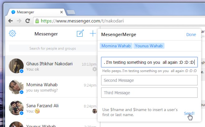 Message Multiple People On Facebook Without Adding Them To A Group [Chrome]