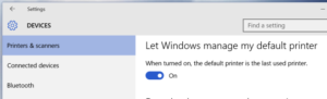 Automatically Make The Last Used Printer The Default One In Windows 10