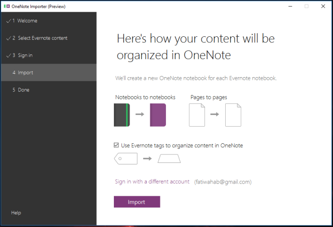 How To Import Notes Notebooks From Evernote To OneNote