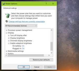 How To Enable/Disable Adaptive Brightness In Windows 10
