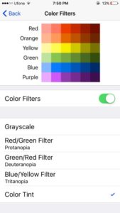 How To Enable Screen Filters To Compensate For Color Blindness In iOS 10