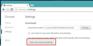 How To Reset Auto Open Settings For Downloaded Files In Chrome