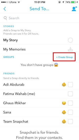 How To Create Groups In Snapchat