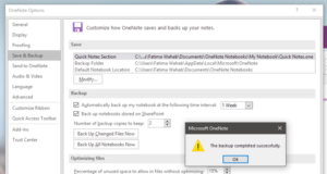 How To Fix OneNote Not Saving Local Backups