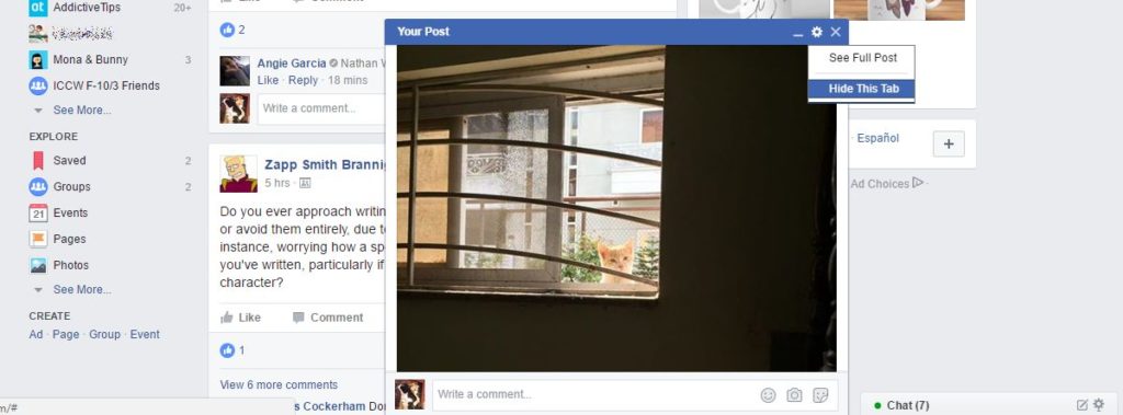 How To Turn Off Tabbed Posts On Facebook