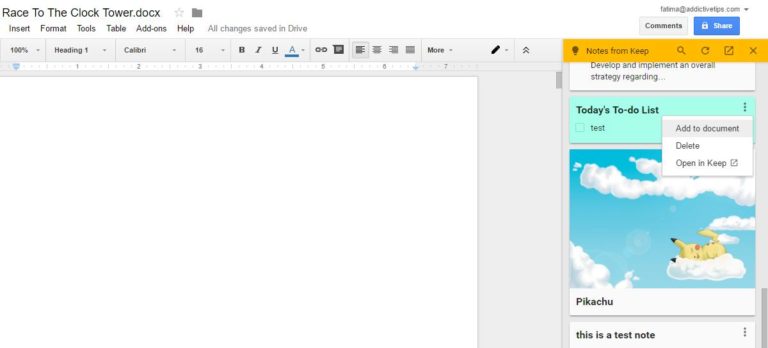 How To Insert Notes From Google Keep In Google Docs