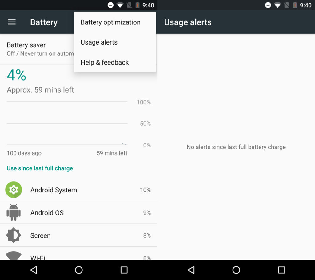 What Are Battery Usage Alerts In Android 7.1.2