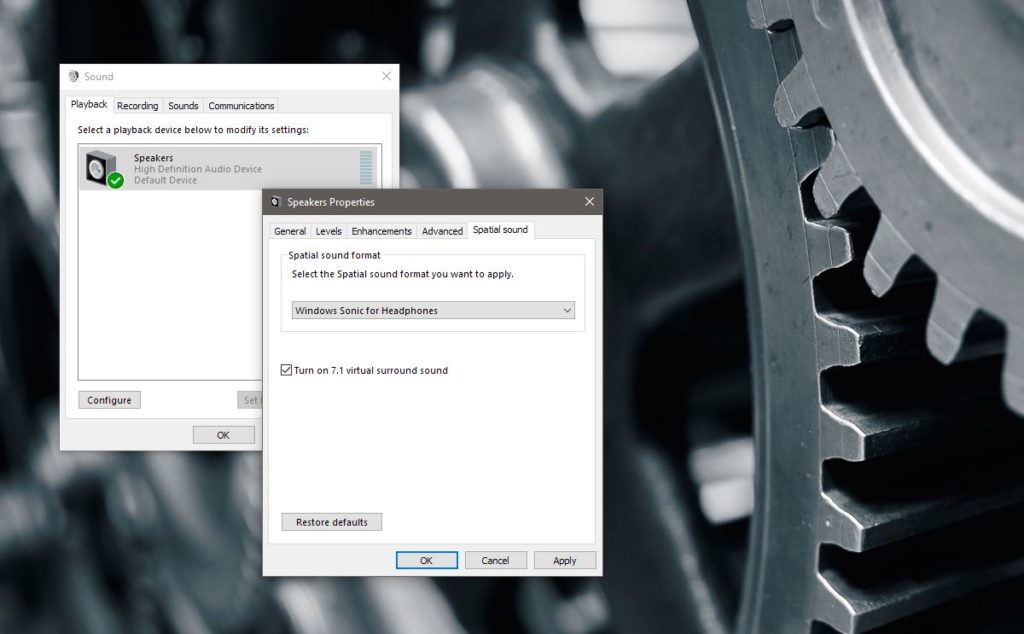 How to Enable Spatial Sound in Windows 10