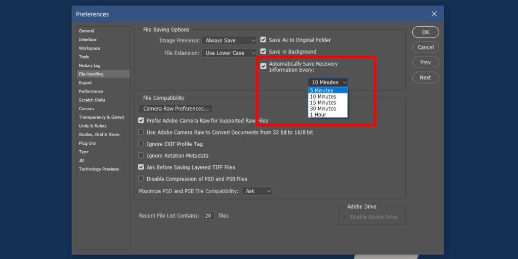 How To Auto-Recover Files In Photoshop