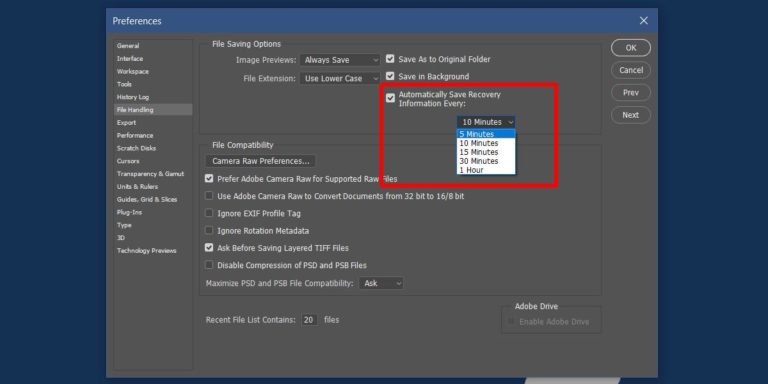 How To Auto-Recover Files In Photoshop