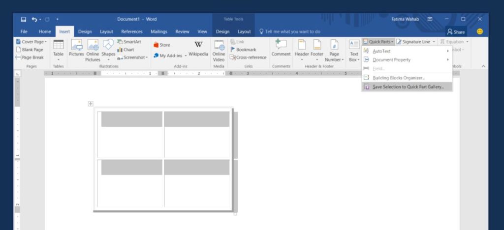 How To Create Custom Quick Parts In MS Word
