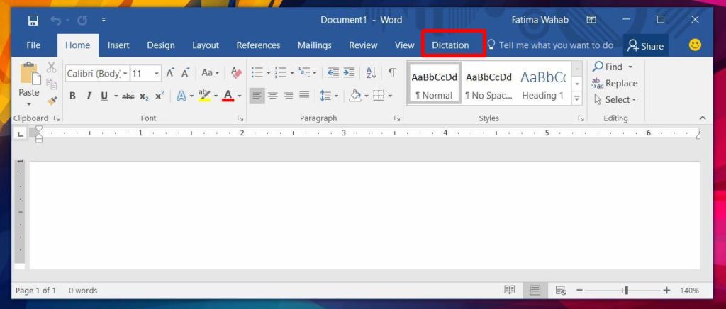 How To Dictate Text In MS Office With Dictate By Microsoft