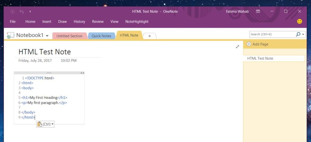 How To Properly Format Code In OneNote