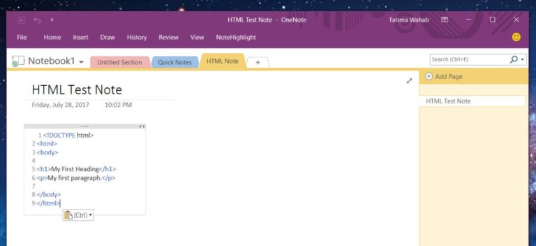 How To Properly Format Code In OneNote