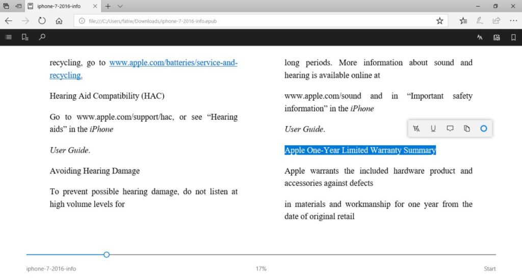 Highlight Text and Add Notes with Microsoft Edge
