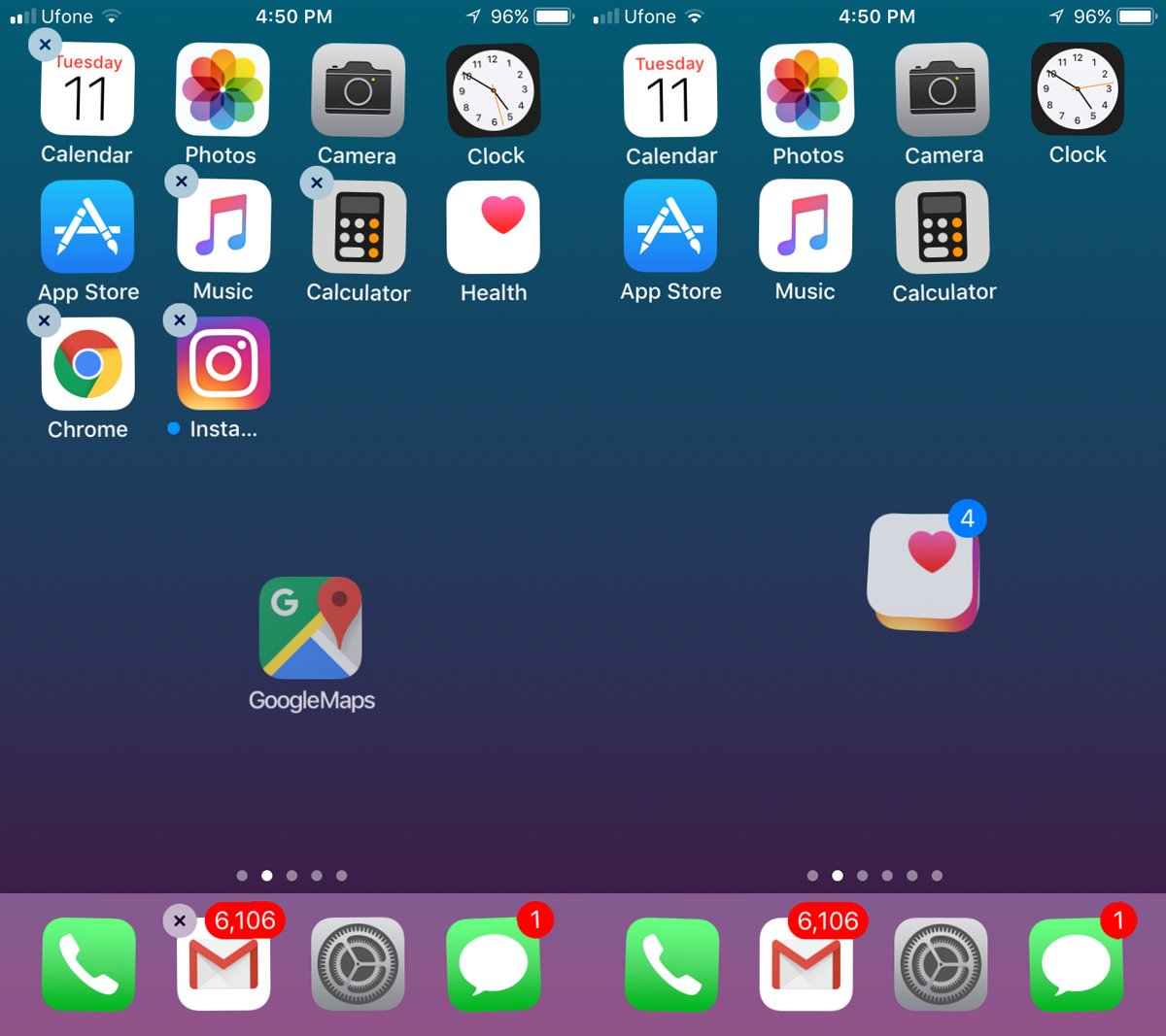 How To Move Multiple App Icons At Once In IOS 11
