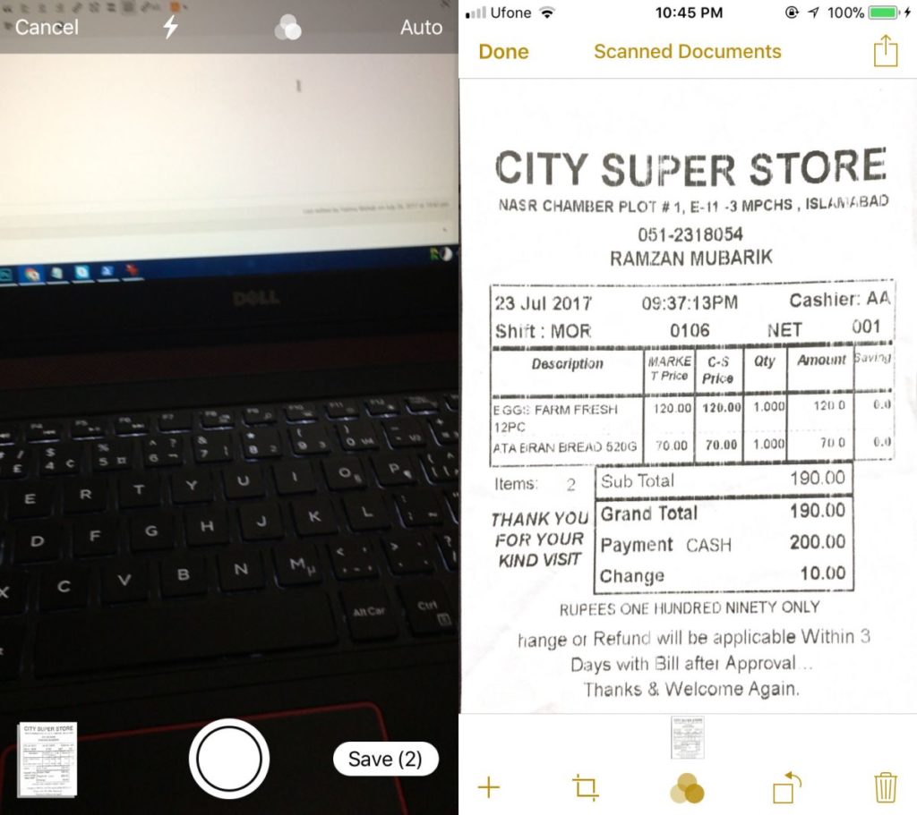 How To Scan Documents In Notes On iOS 11