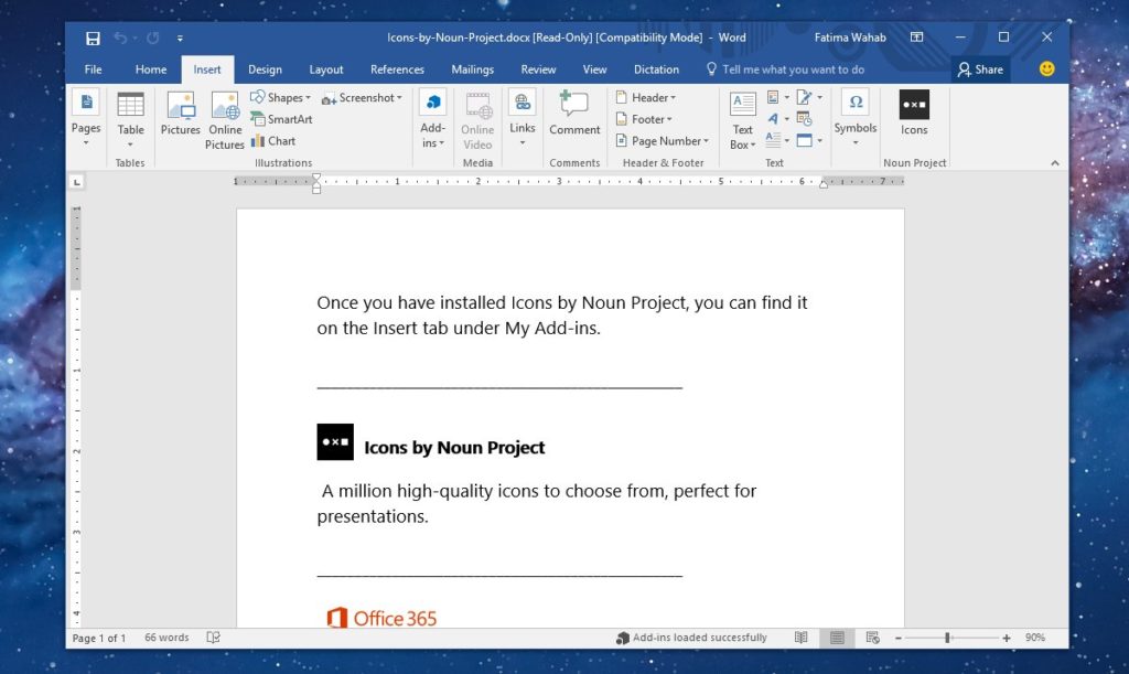 Get The Noun Project Add-in For MS Word And PowerPoint