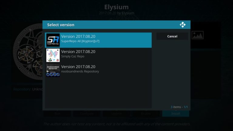 How to Install the Elysium Kodi Addon, Multiple Working Repositories