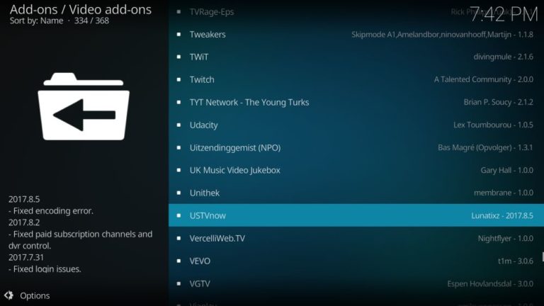 Install the USTVnow Kodi Add-on and USTVnow Plus