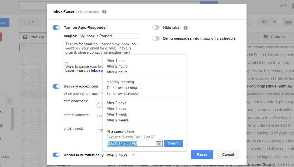 How To Temporarily Pause Emails In Gmail