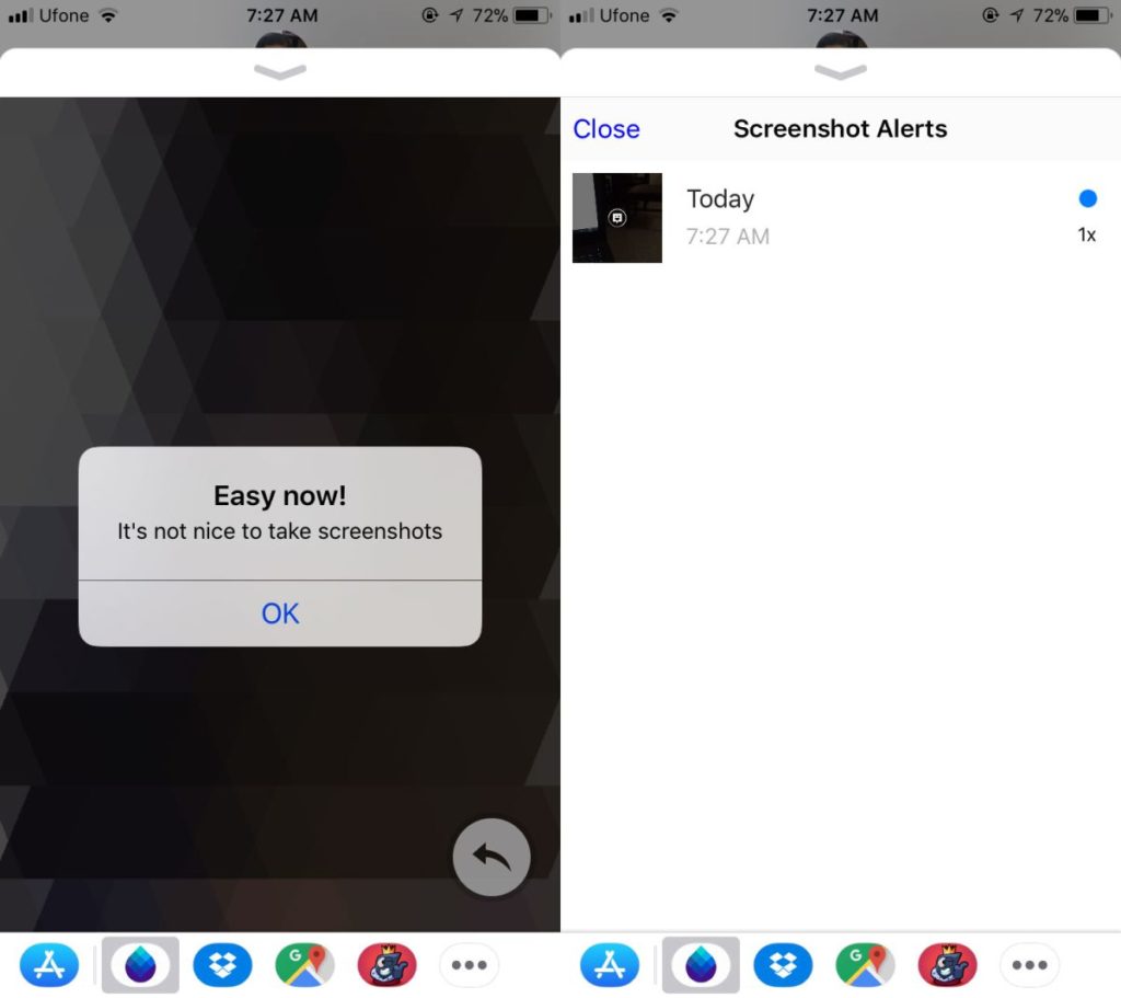 Get A Screenshot Alert For Pictures Sent Over iMessage
