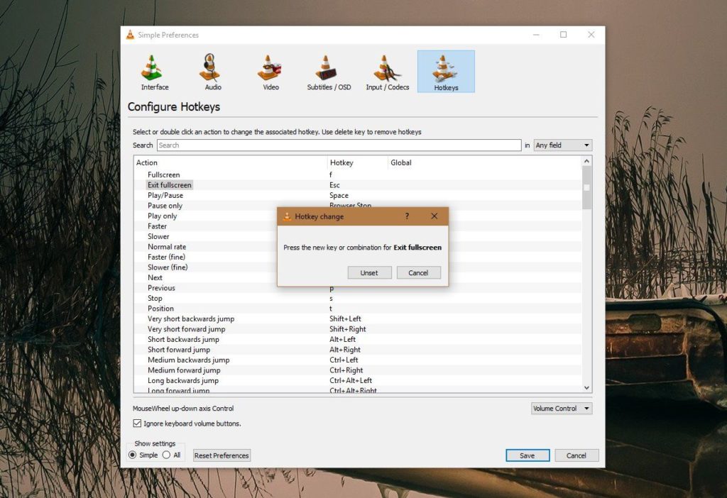 How To Disable A Keyboard Shortcut In VLC Player