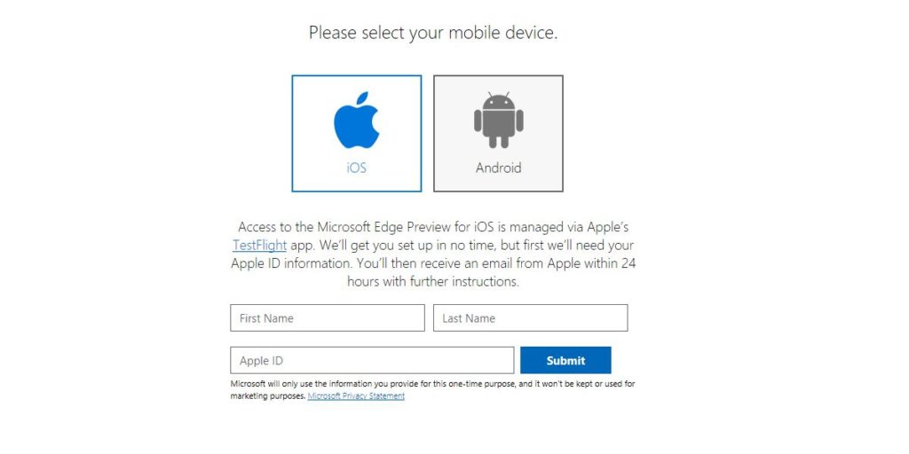 How To Sign Up For Microsoft Edge Preview For iOS & Android