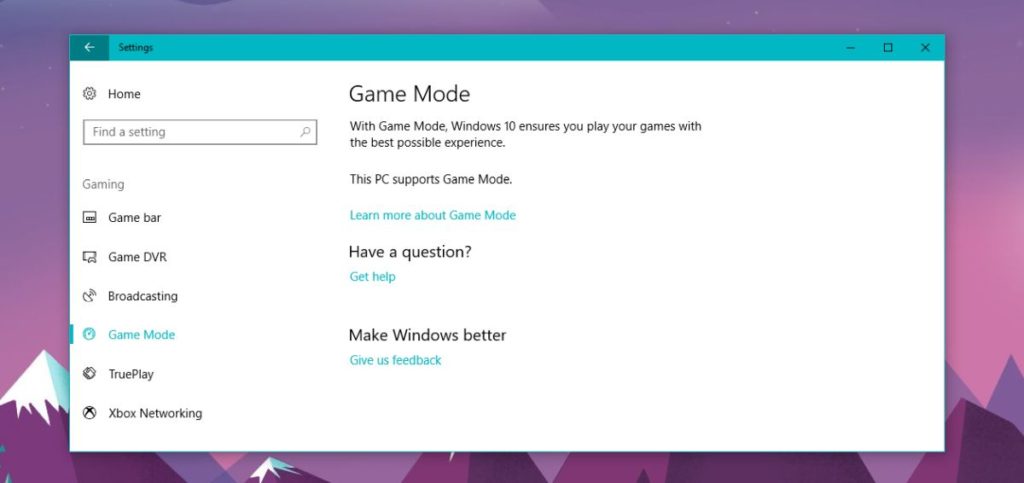 How To Disable Game Mode In Fall Creators Update - Windows 10