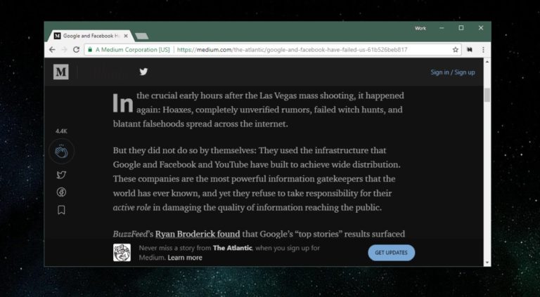 Get A Dark Theme For Medium In Your Browser