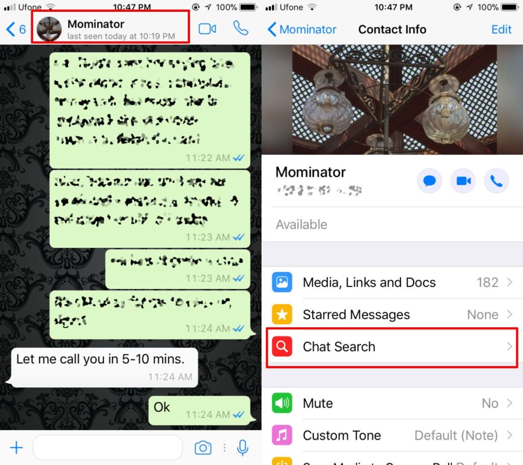 How To Search A Conversation In Whatsapp
