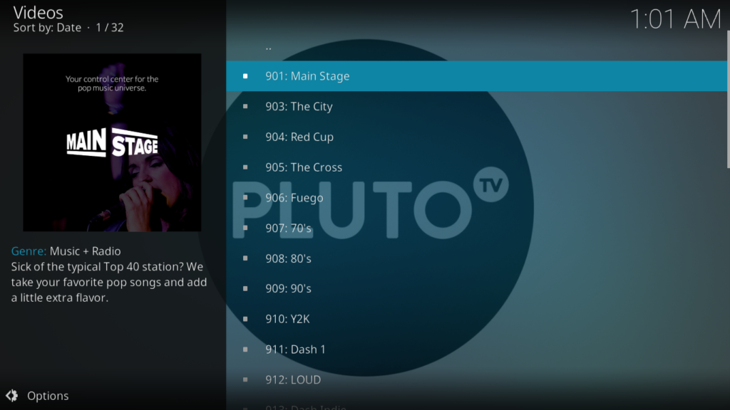Pluto.tv Add-on for Kodi: Installation and Guided Tour