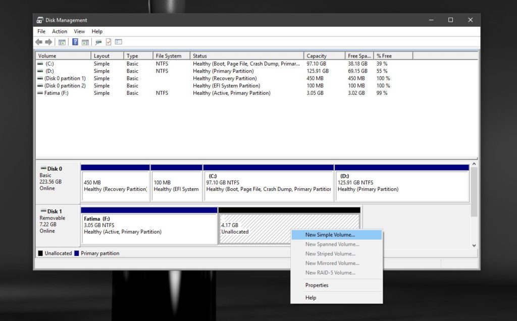 How To Partition A USB Or SD Card With Disk Management In Windows 10