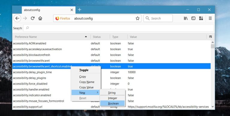 How To Sync about:config Preferences With Firefox Sync