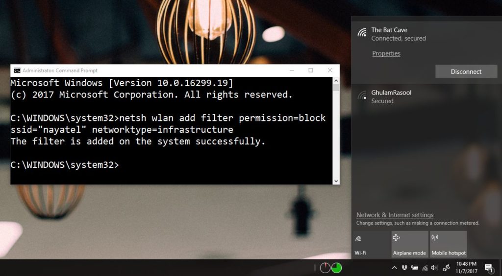 How To Hide A Nearby WiFi Network In Windows 10