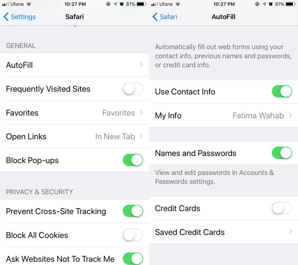 How To Edit Personal Information In Autofill On iOS