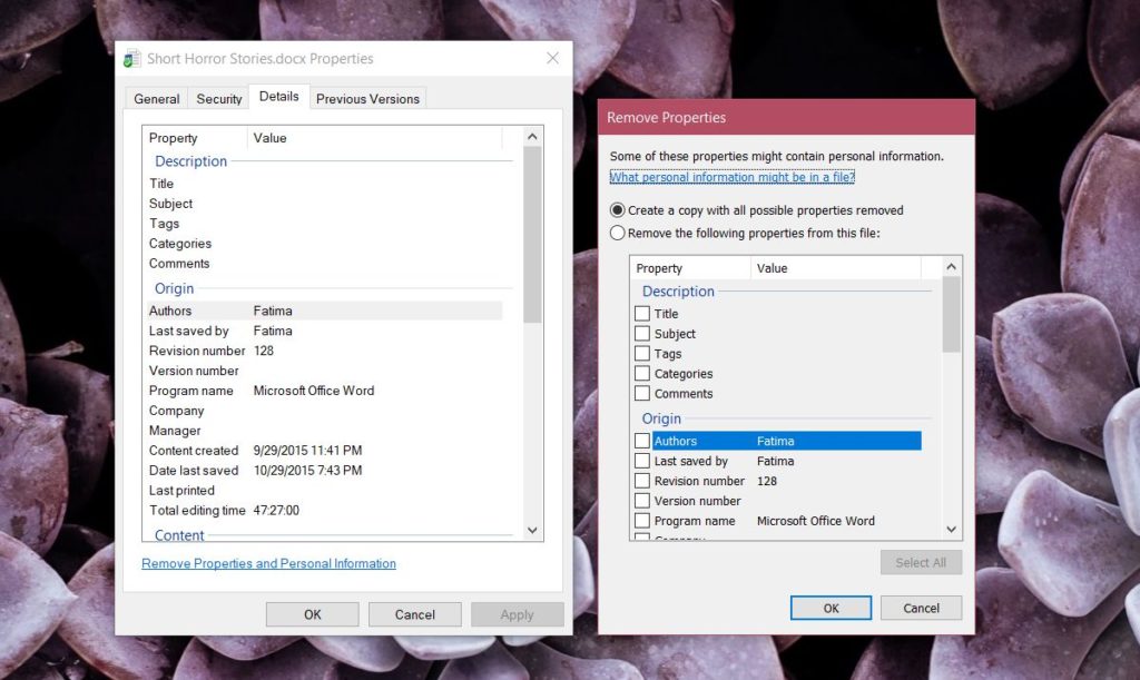 How To Remove Personal Information From A File In Windows 10