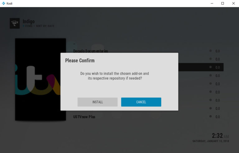 Configure Kodi and Install Add-ons with the Indigo Toolkit