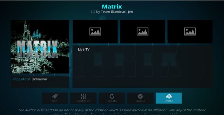 Matrix Kodi Add-on Streams IPTV from Various Sources: Install Guide