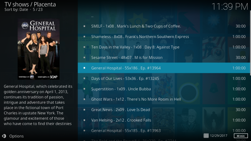 Placenta Kodi Add-on, The Latest Exodus Fork