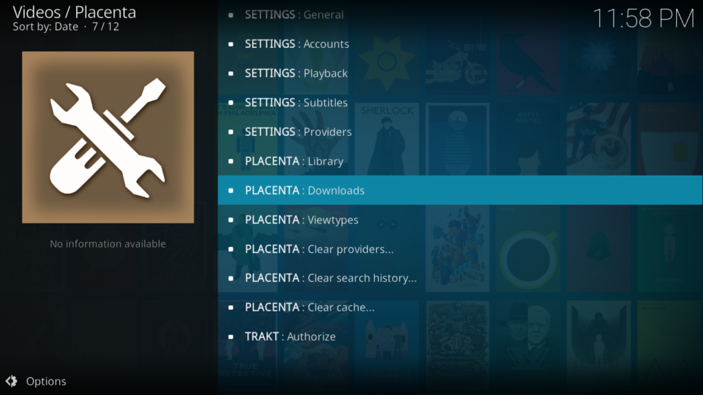 Placenta Kodi Add-on, The Latest Exodus Fork