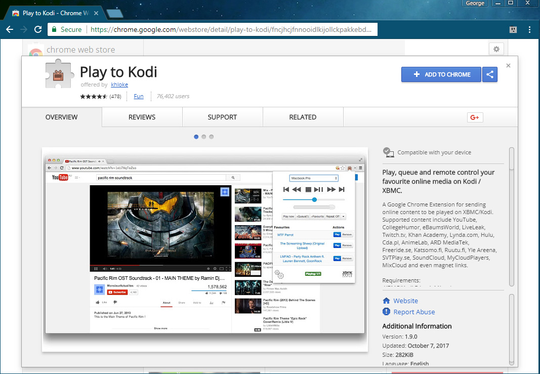 Play To Kodi Extension For Chrome: Send Videos From Your Browser To Kodi