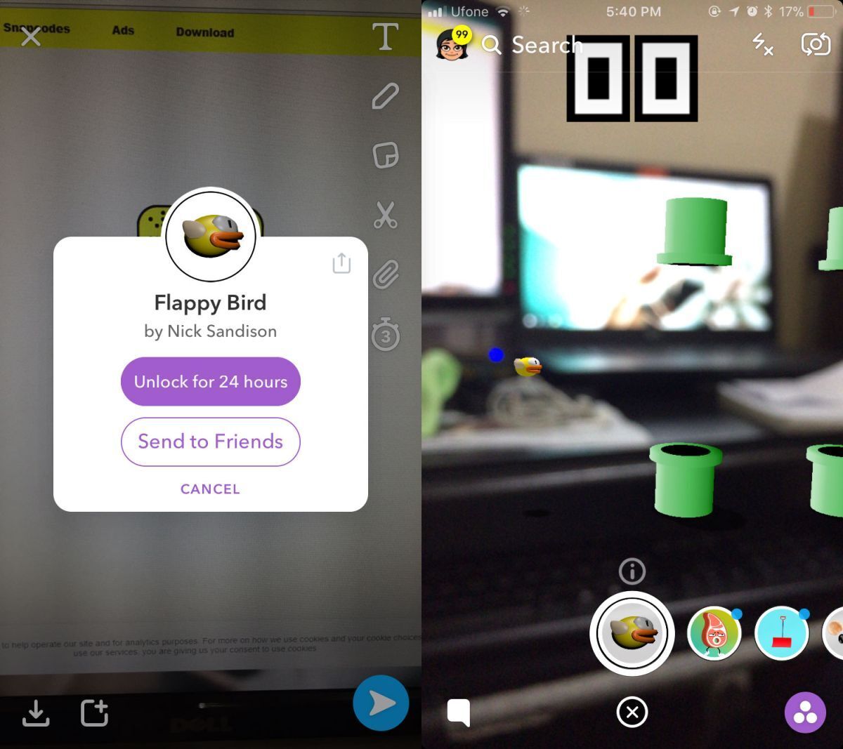 How To Unlock The Flappy Bird Snapchat Filter
