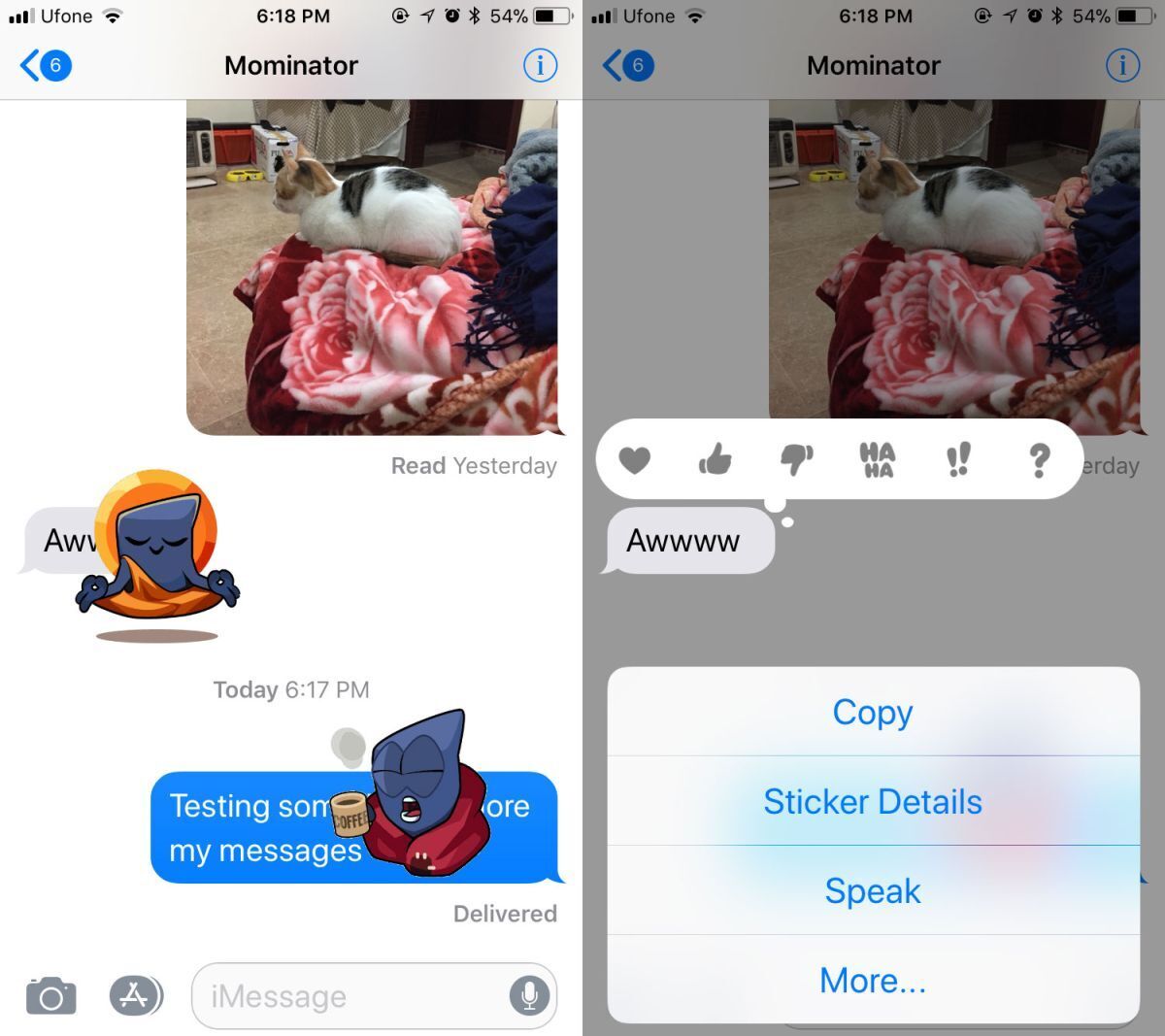 How To Remove A Sticker Blocking A Message In iOS