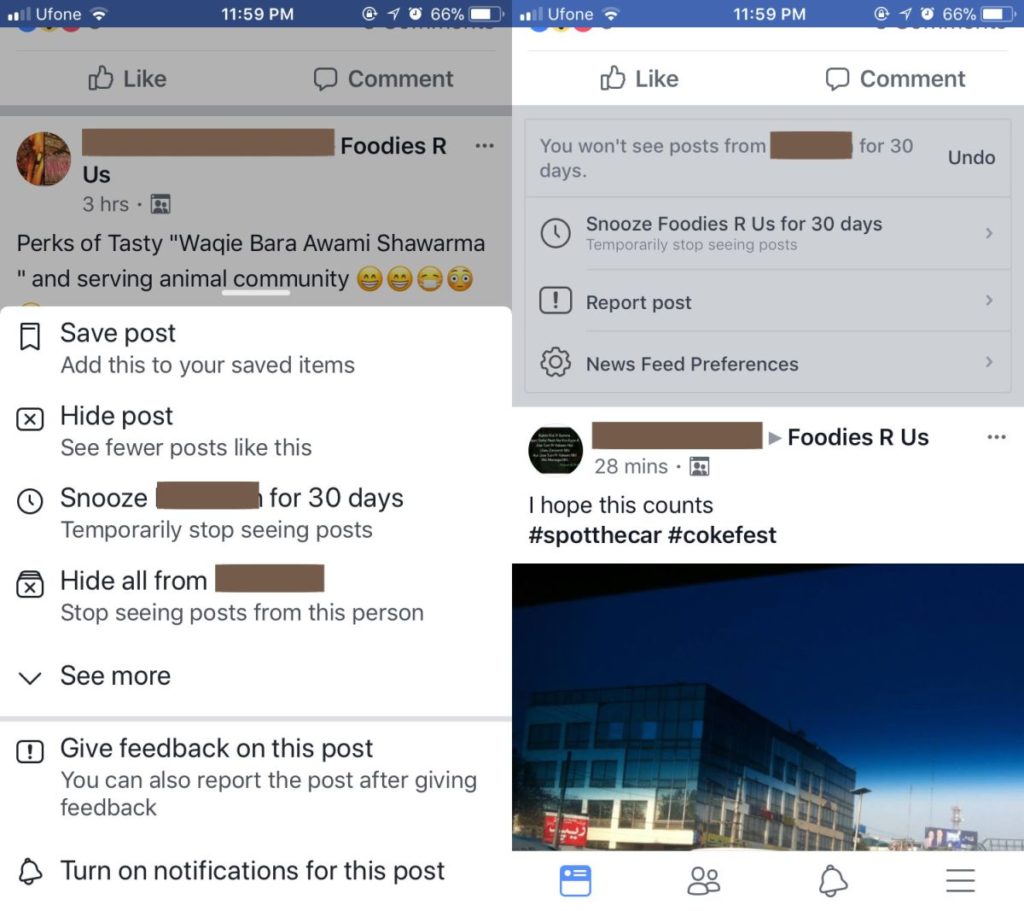 How To Snooze A Facebook Page Or Person For 30 Days