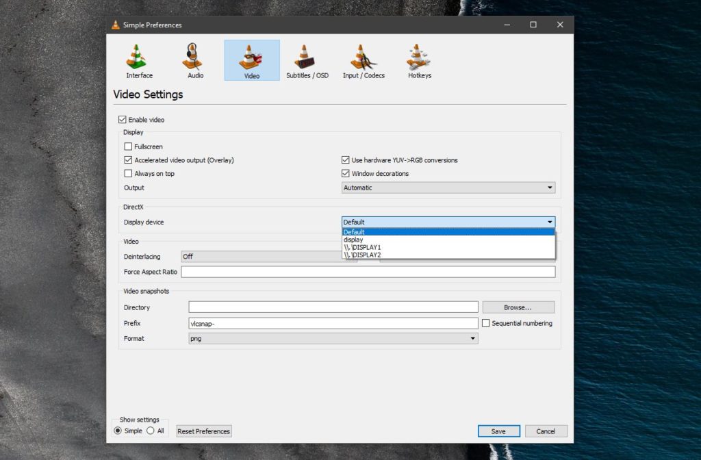 How To Assign VLC To A Display In A Multi-Display Setup