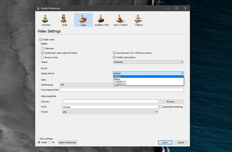 How To Assign VLC To A Display In A Multi-Display Setup