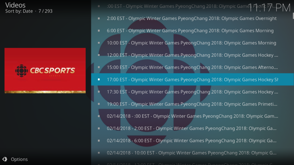 Watching CBC Sports on Kodi -- For The Best In Canadian Sports