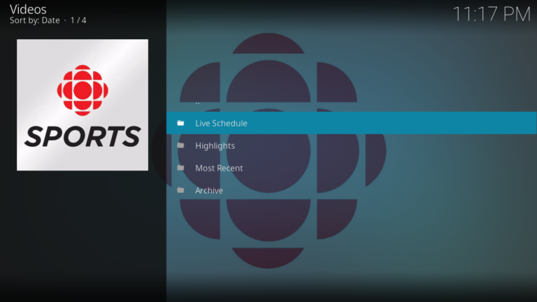 Watching CBC Sports on Kodi -- For The Best In Canadian Sports